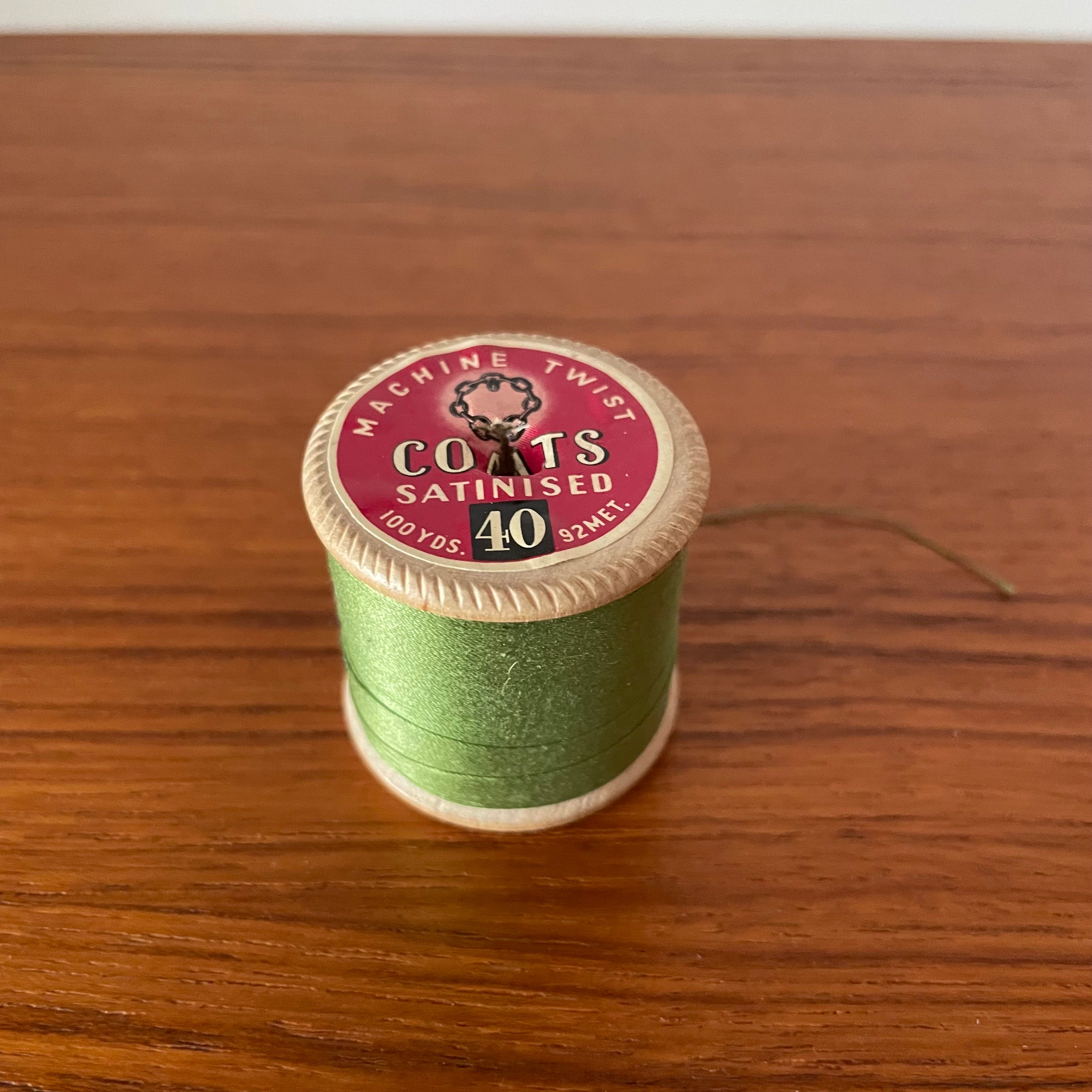 Thread Vintage Coats Satinised Machine Twist Reels in Olive 469 ...